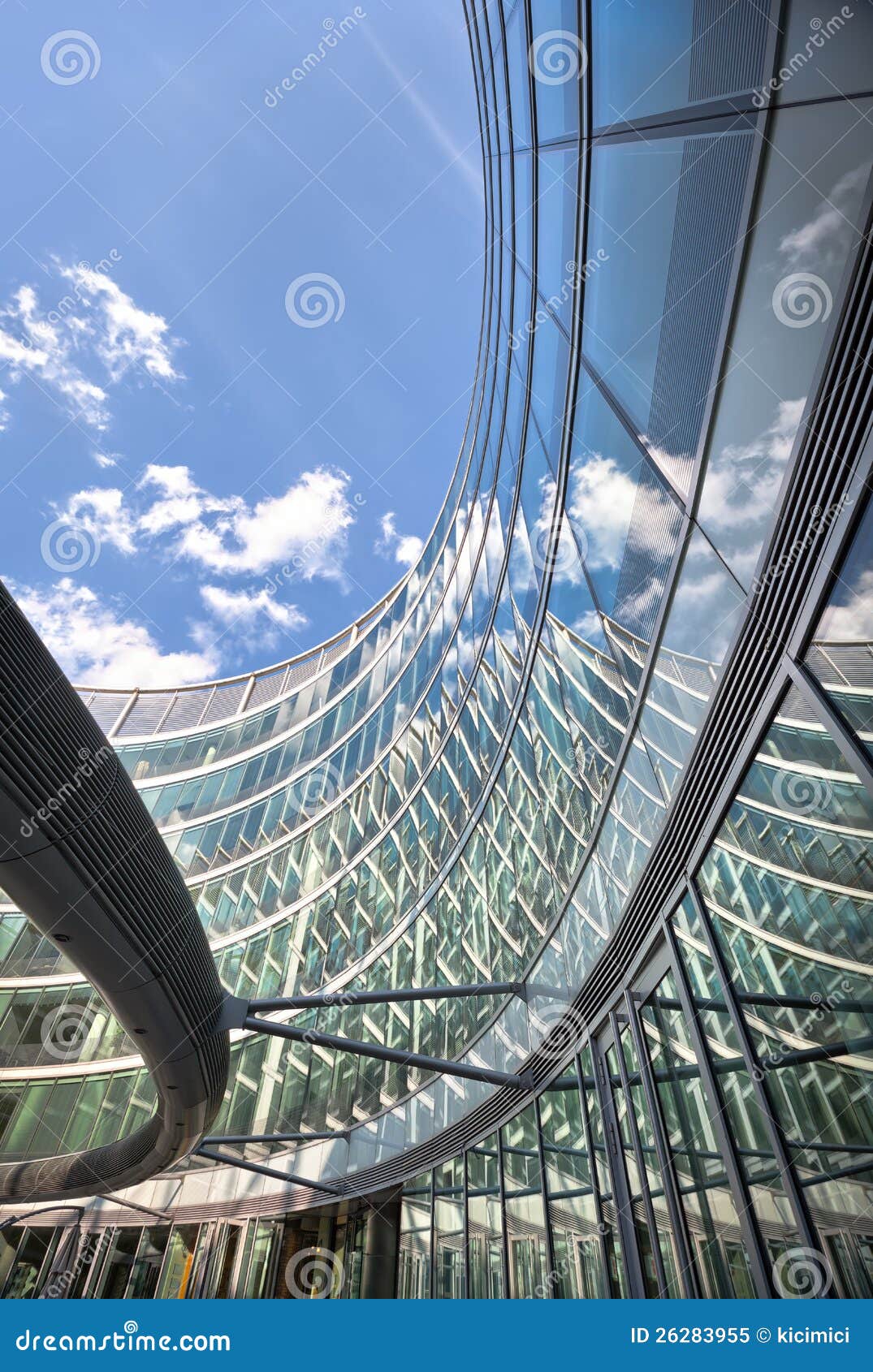 Modern Office Finance Building Curved Architecture Stock Image - Image ...