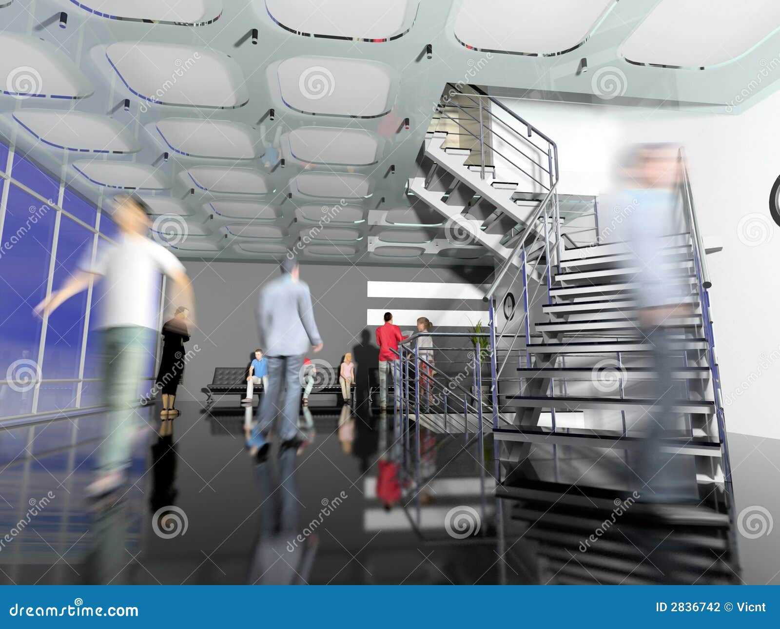 The modern office hall stock photo. Image of floor, office - 2836742