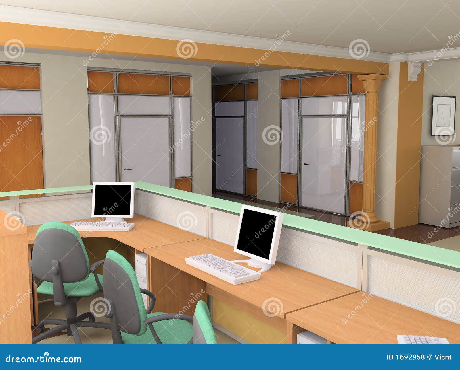 The modern office interio stock photo. Image of display - 1692958