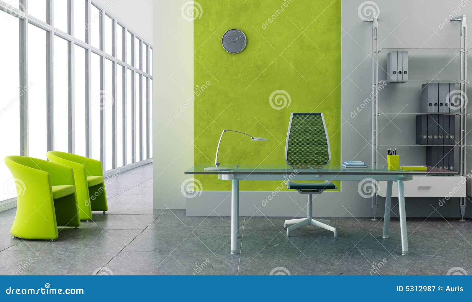 Modern office interior stock illustration. Illustration of decor - 5312987