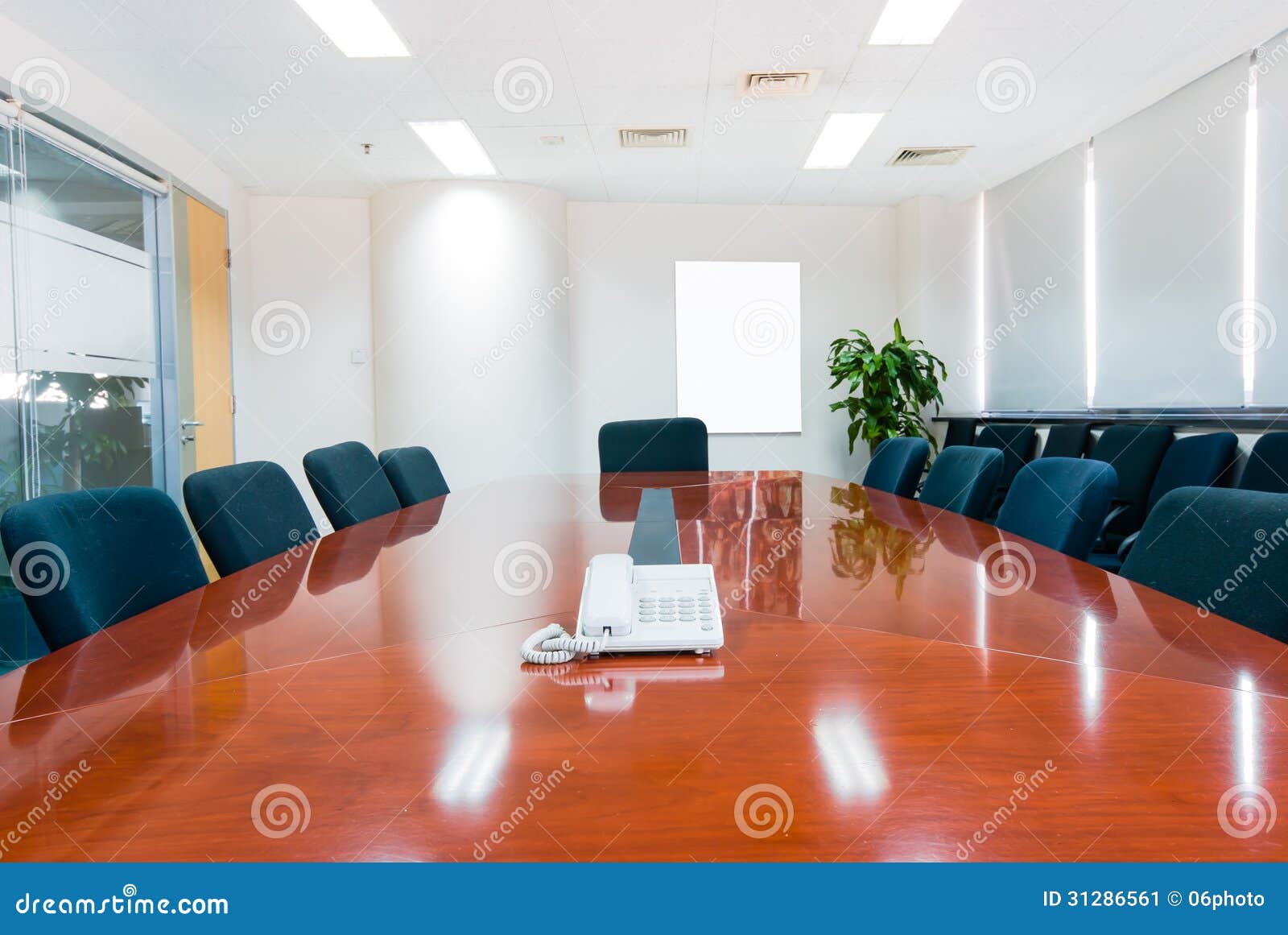 Modern Office Interior Boardroom Stock Image - Image of desk, clean ...