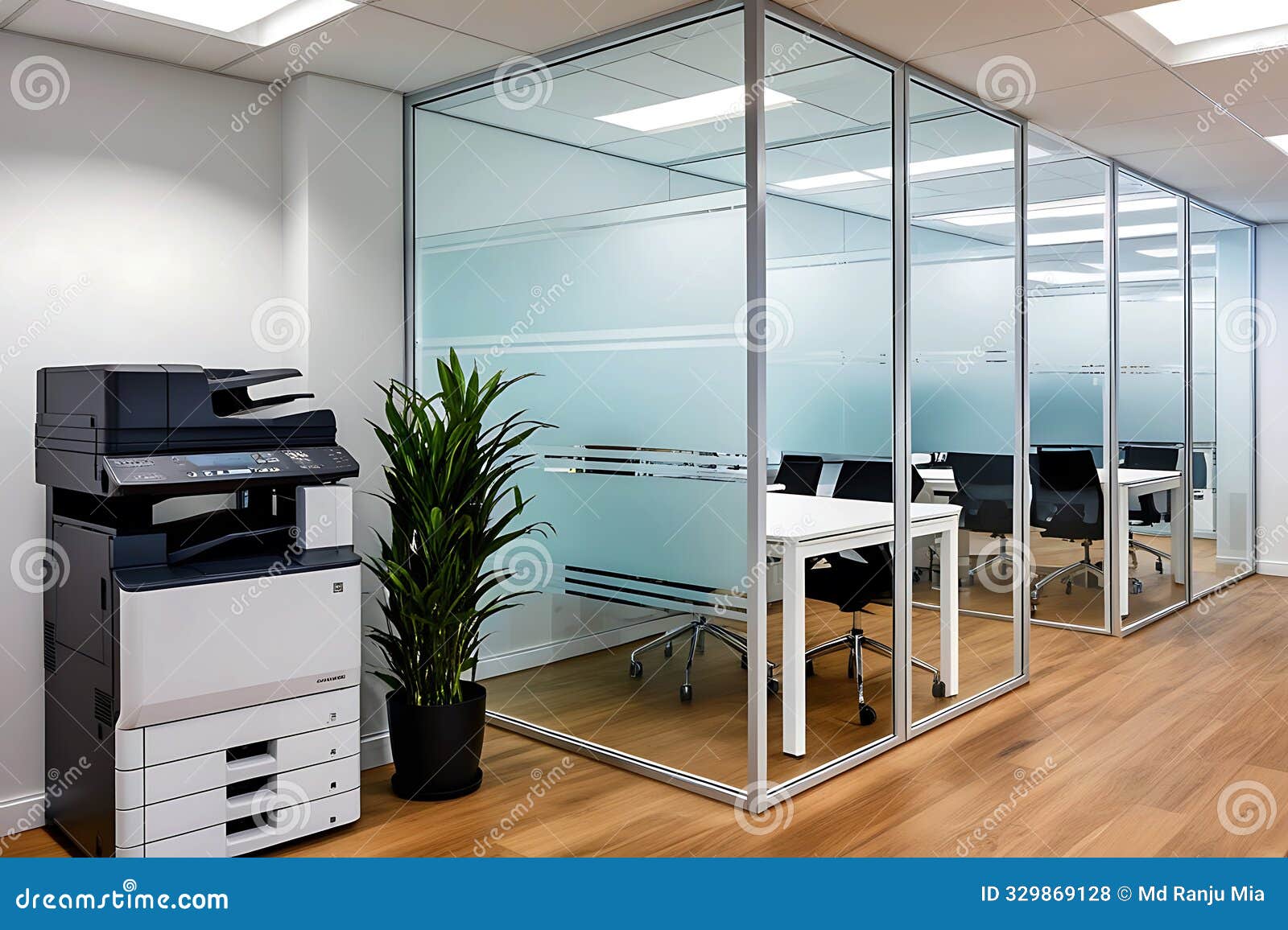 Modern Office Interior with Clean Layout. Stock Illustration ...