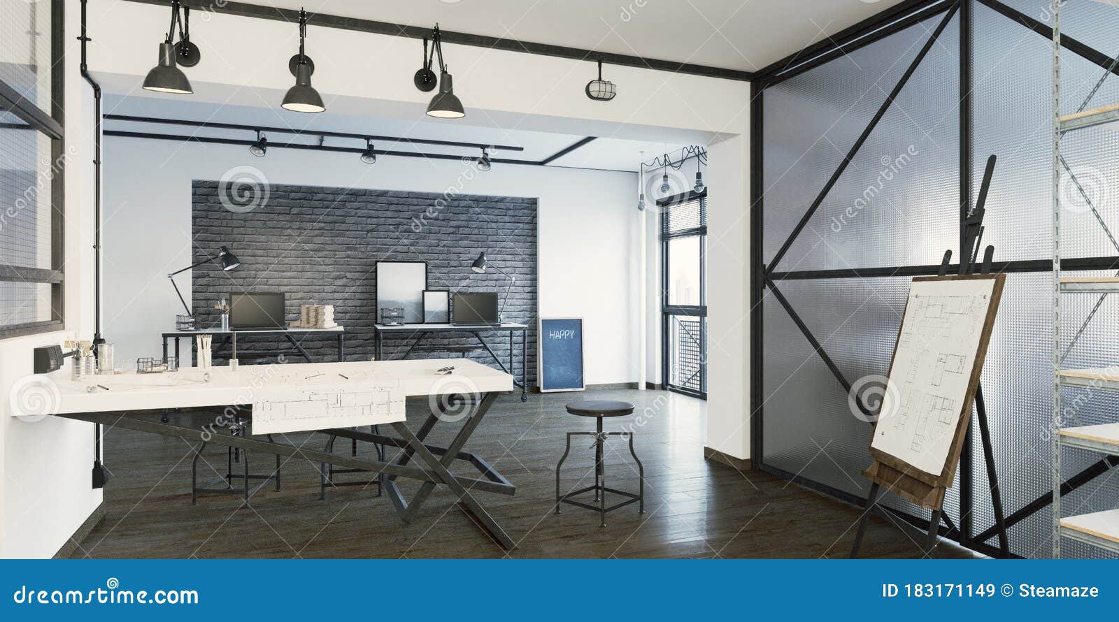 Private Office Workplace. Office Interior. Stock Illustration ...