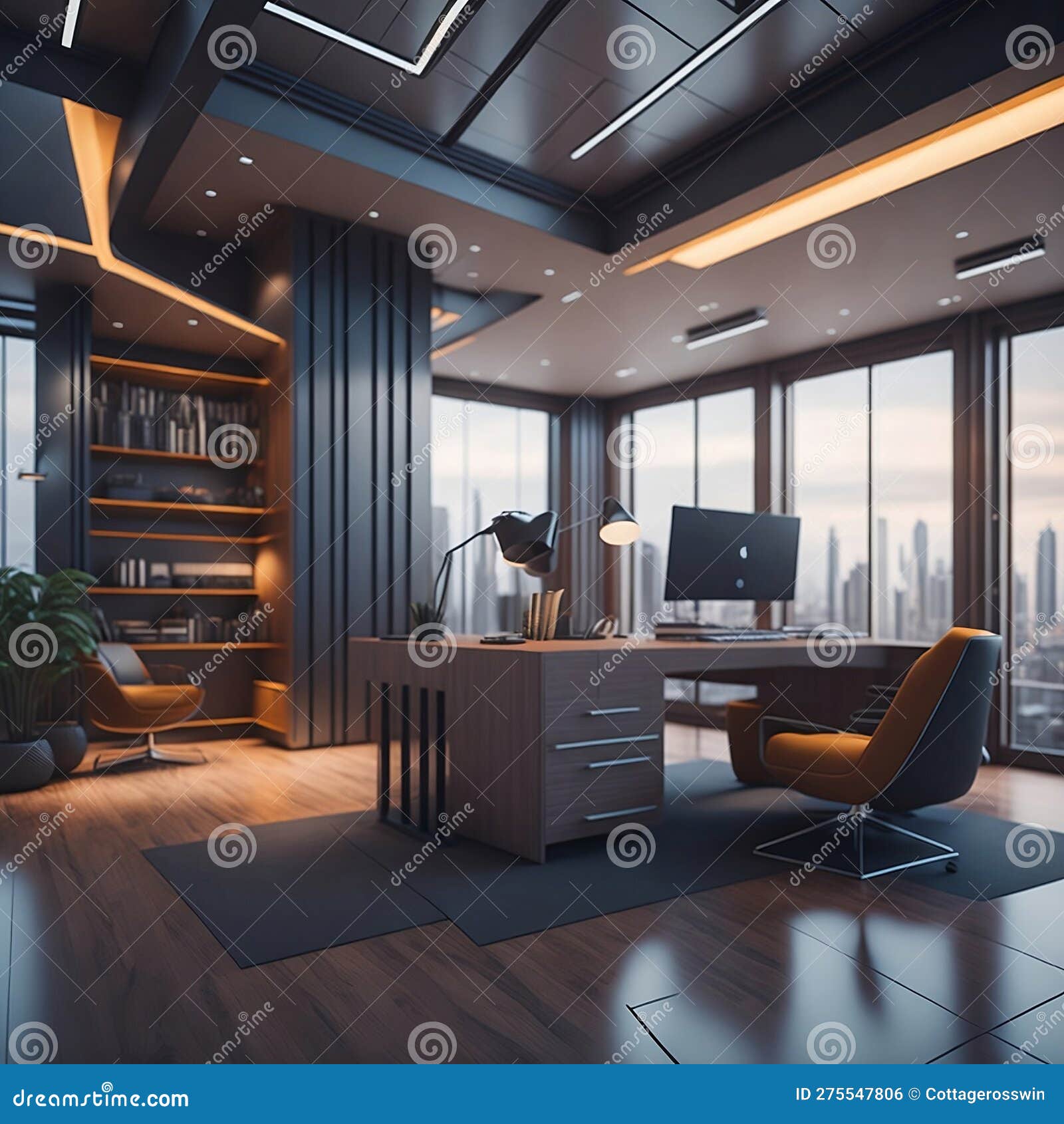 Modern Office Interior Design Concept for Architects, Engineers and ...