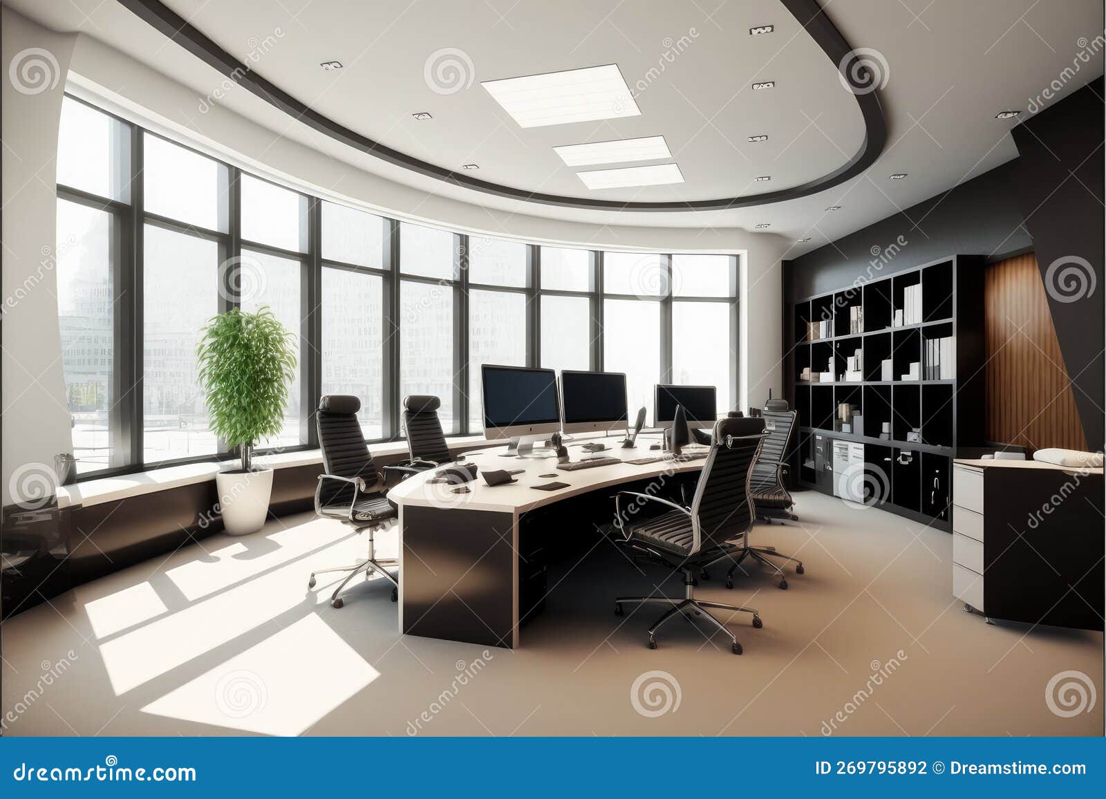 Modern Office Interior Design. Contemporary Workspace for Creative ...