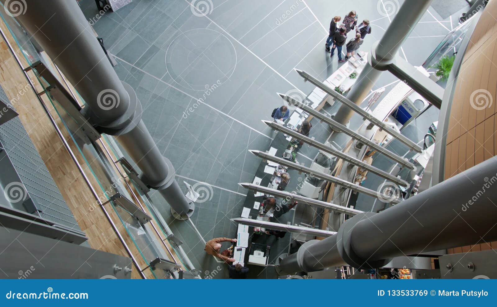 Modern Office Interior. High Angle View Stock Video - Video of group ...