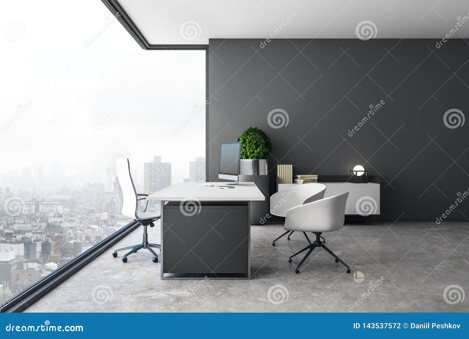 Modern office interior stock illustration. Illustration of indoor ...