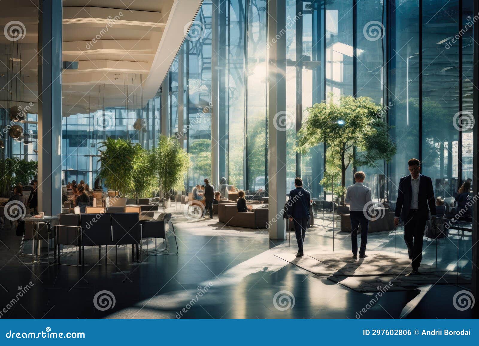 Modern Office Life in Metropolitan Skyscraper. Stock Illustration ...