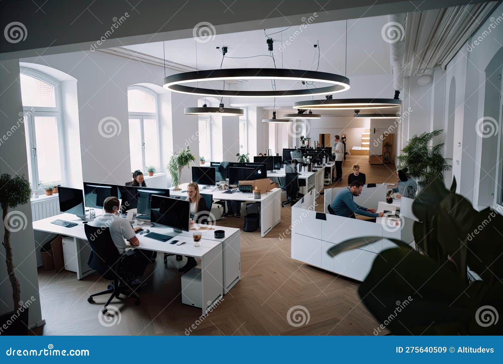 Modern Office, with People from Different Backgrounds and Cultures ...