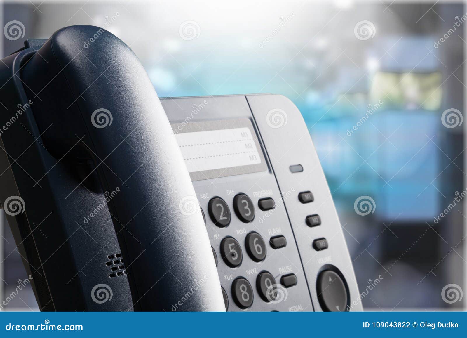 Modern Office Phone Close-up View Stock Photo - Image of handset ...