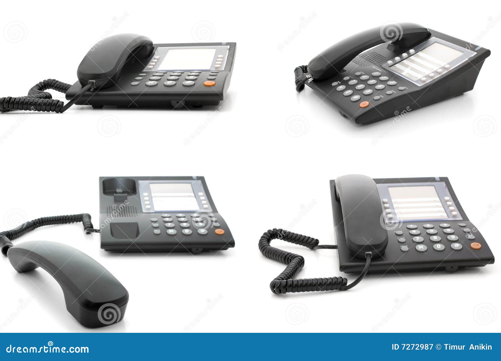 Modern office phones pack stock image. Image of four, keypad - 7272987