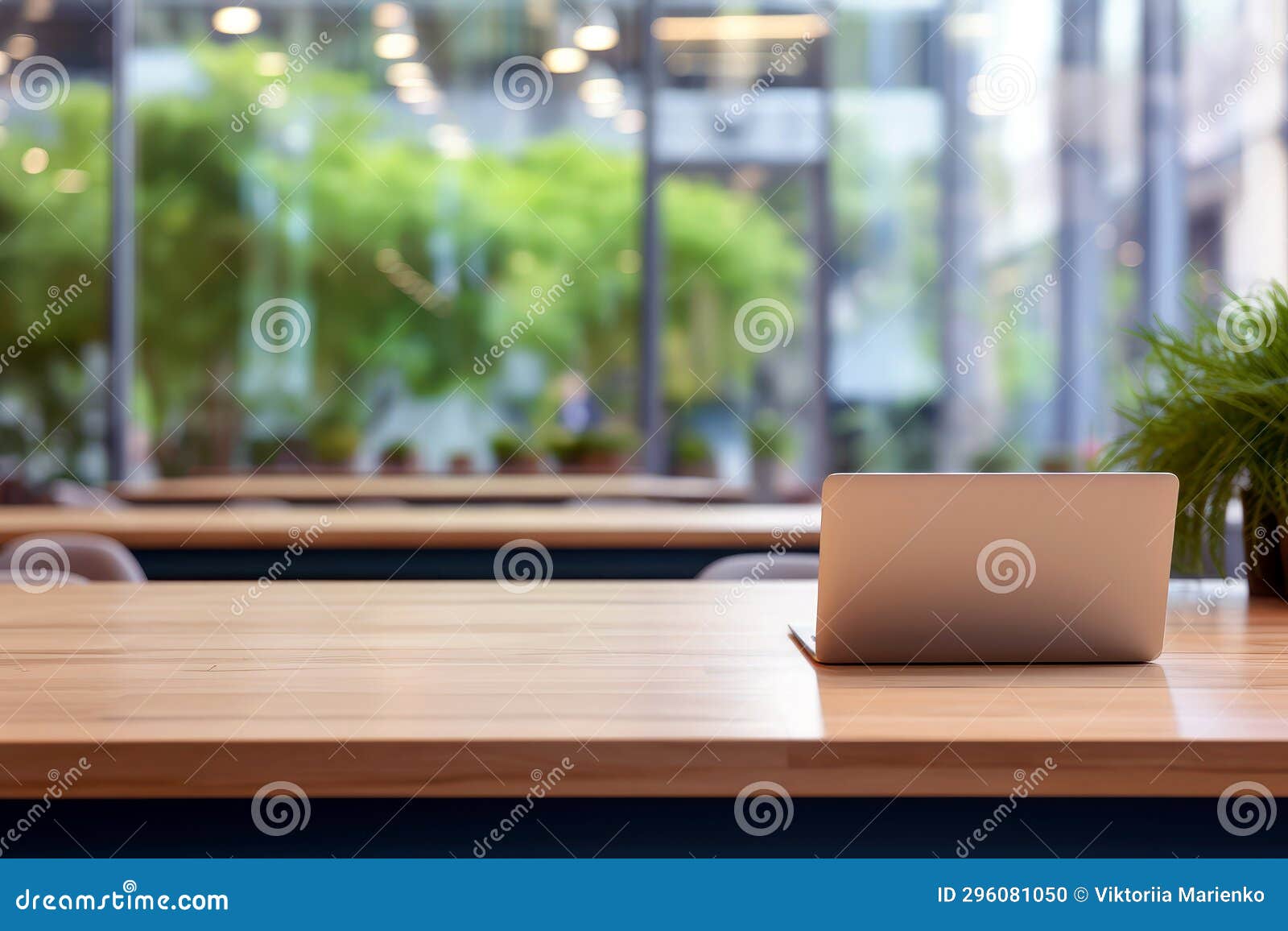 Modern Office Room with a Laptop on a Minimalist Table Stock ...