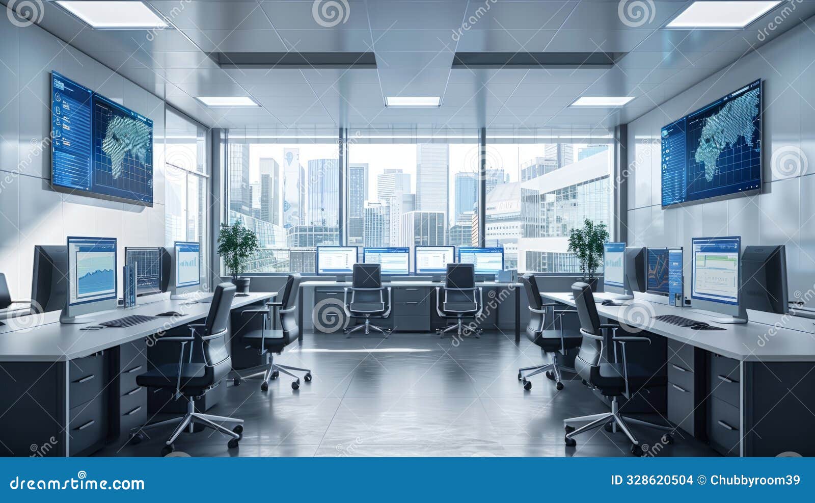 A Modern Office Setup Displaying Compliance Rules and Governance ...