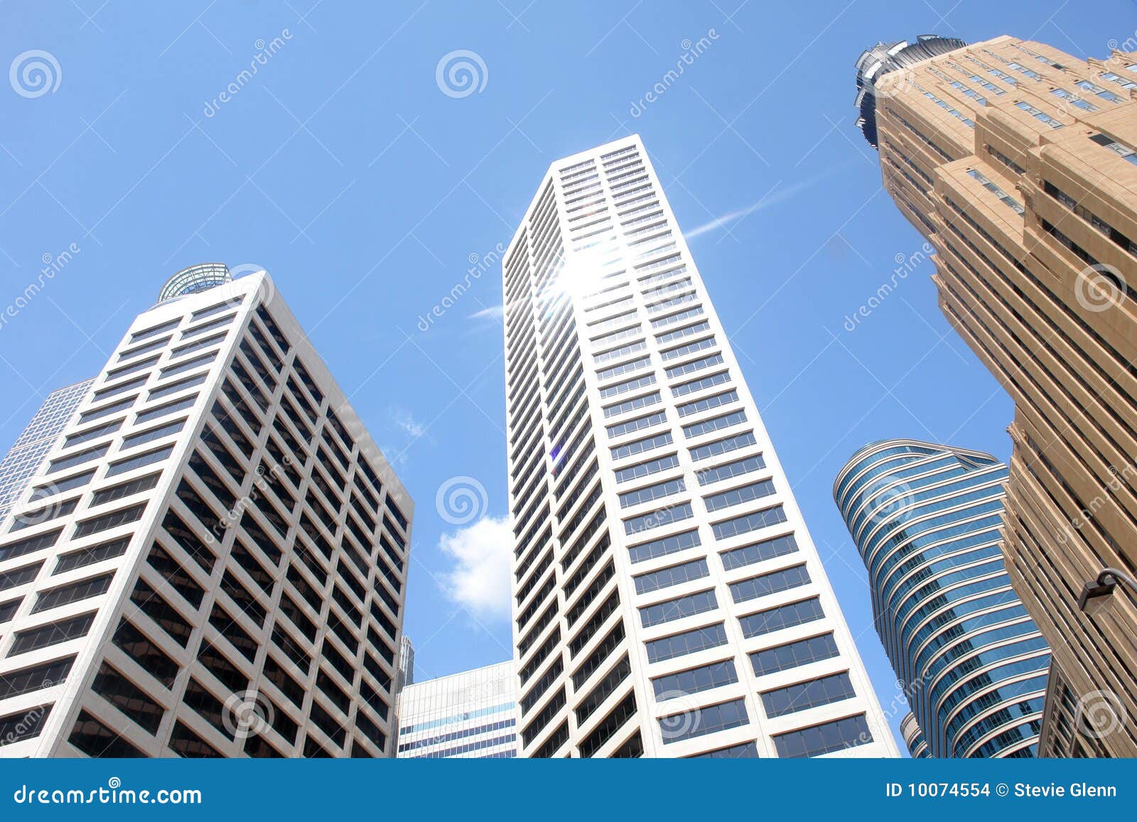 Modern office skyscrapers stock photo. Image of tall - 10074554