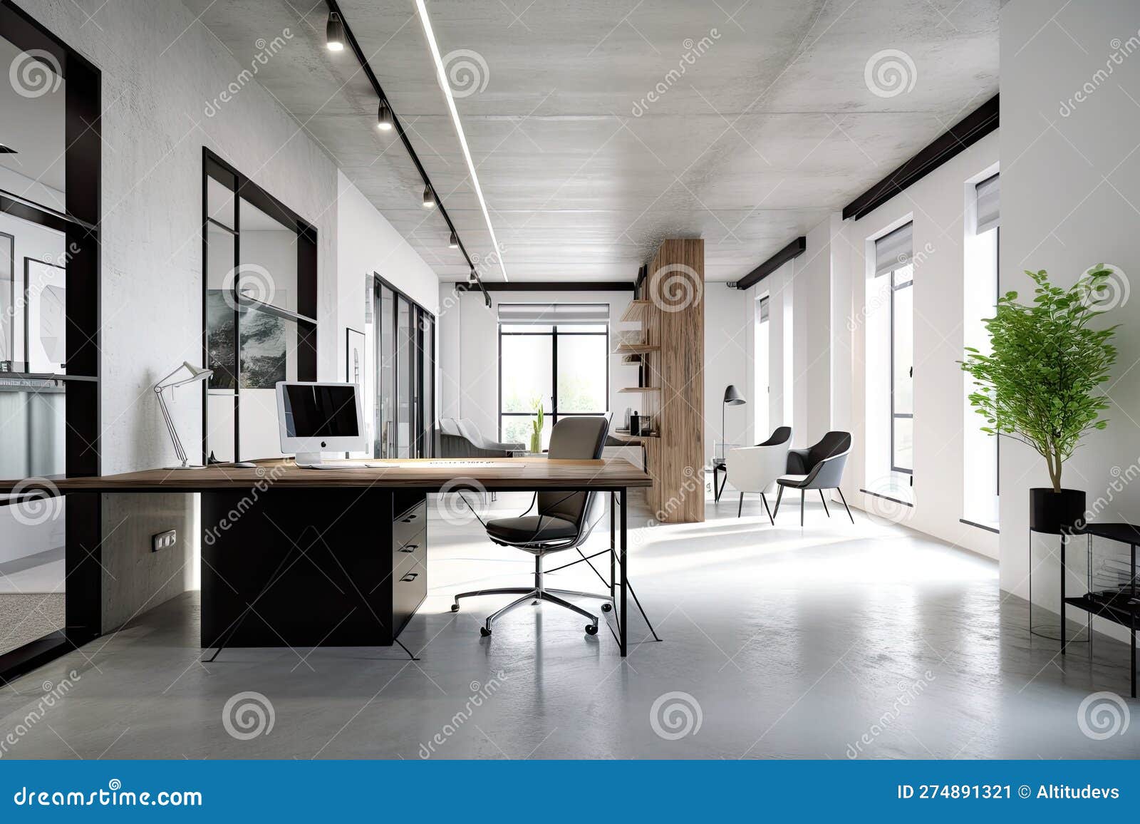 Modern Office, with Sleek and Functional Furniture, for Efficient and ...