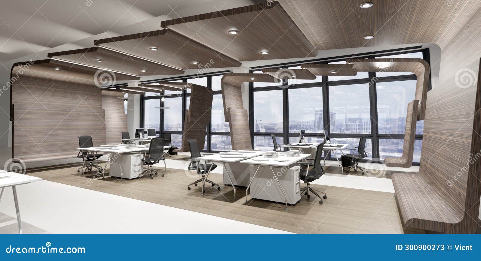 Modern office space stock image. Image of elegant, corporate - 300900273