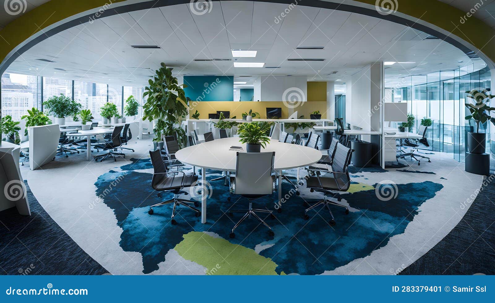 A Modern Office Space Designed for Teamwork and Collaboration Stock ...