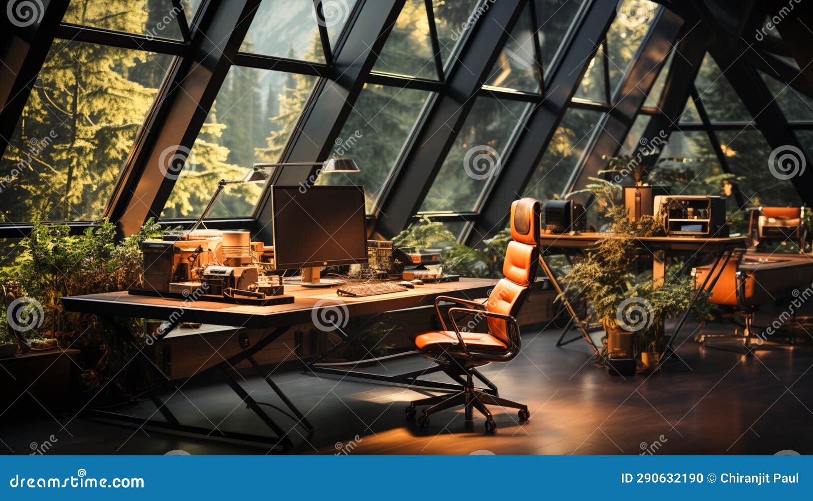 A Modern Office Space with Ergonomic Desks Stock Photo - Image of ...