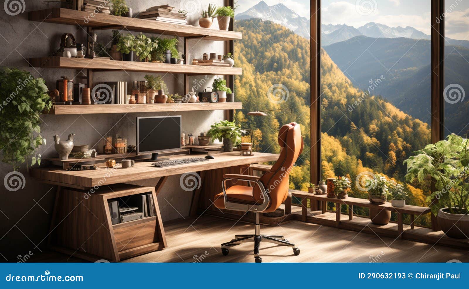 A Modern Office Space with Ergonomic Desks Stock Image - Image of busy ...