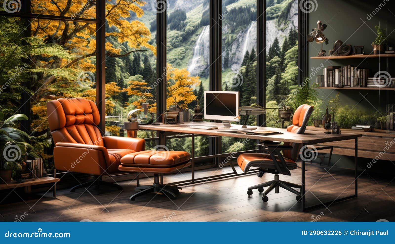 A Modern Office Space with Ergonomic Desks Stock Photo - Image of ...