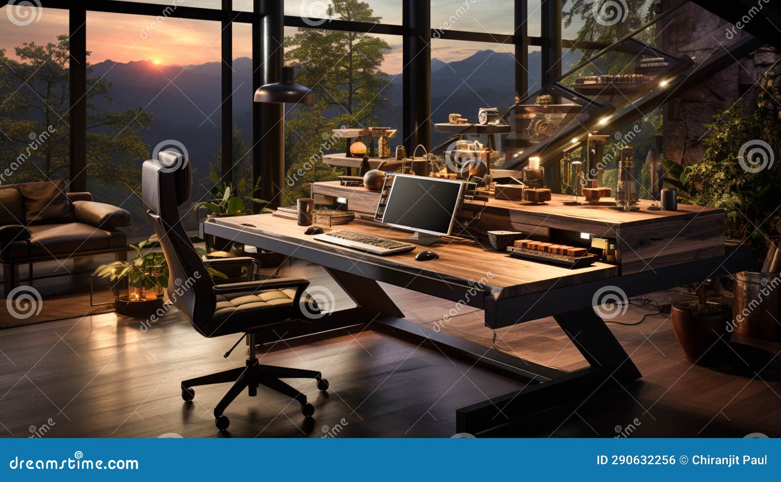A Modern Office Space with Ergonomic Desks Stock Photo - Image of desk ...