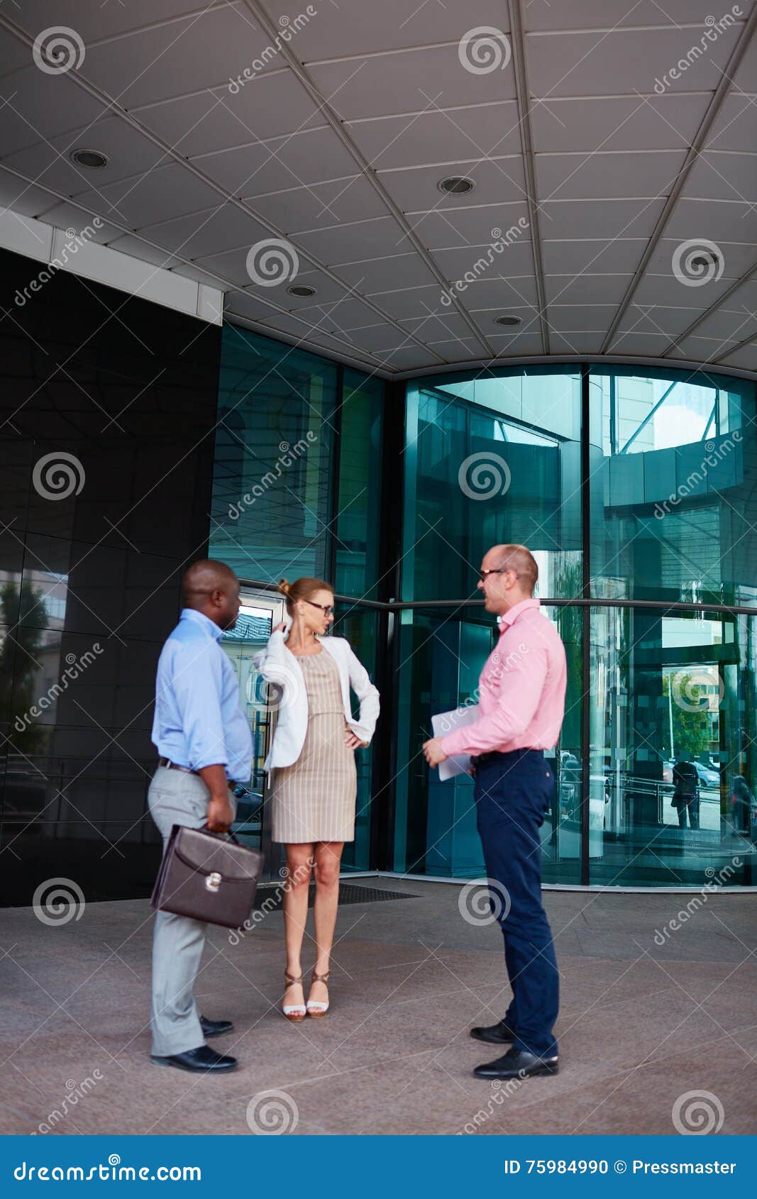 At modern office stock photo. Image of teamwork, caucasian - 75984990
