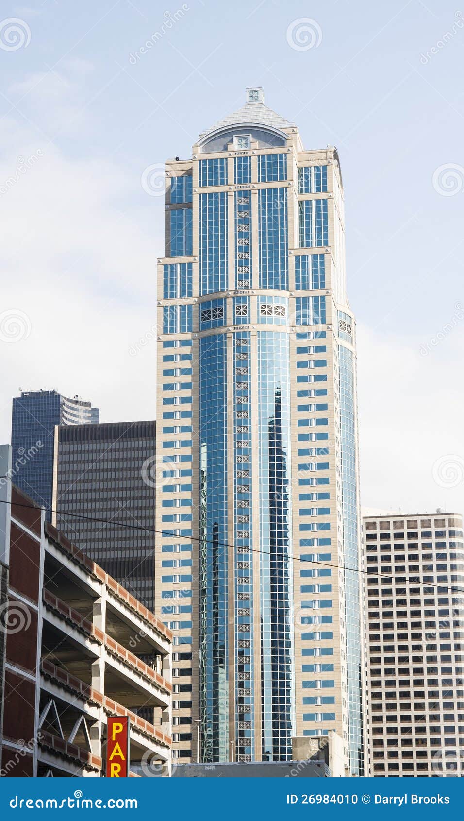 Modern Office Tower in Seattle Stock Photo - Image of architecture ...