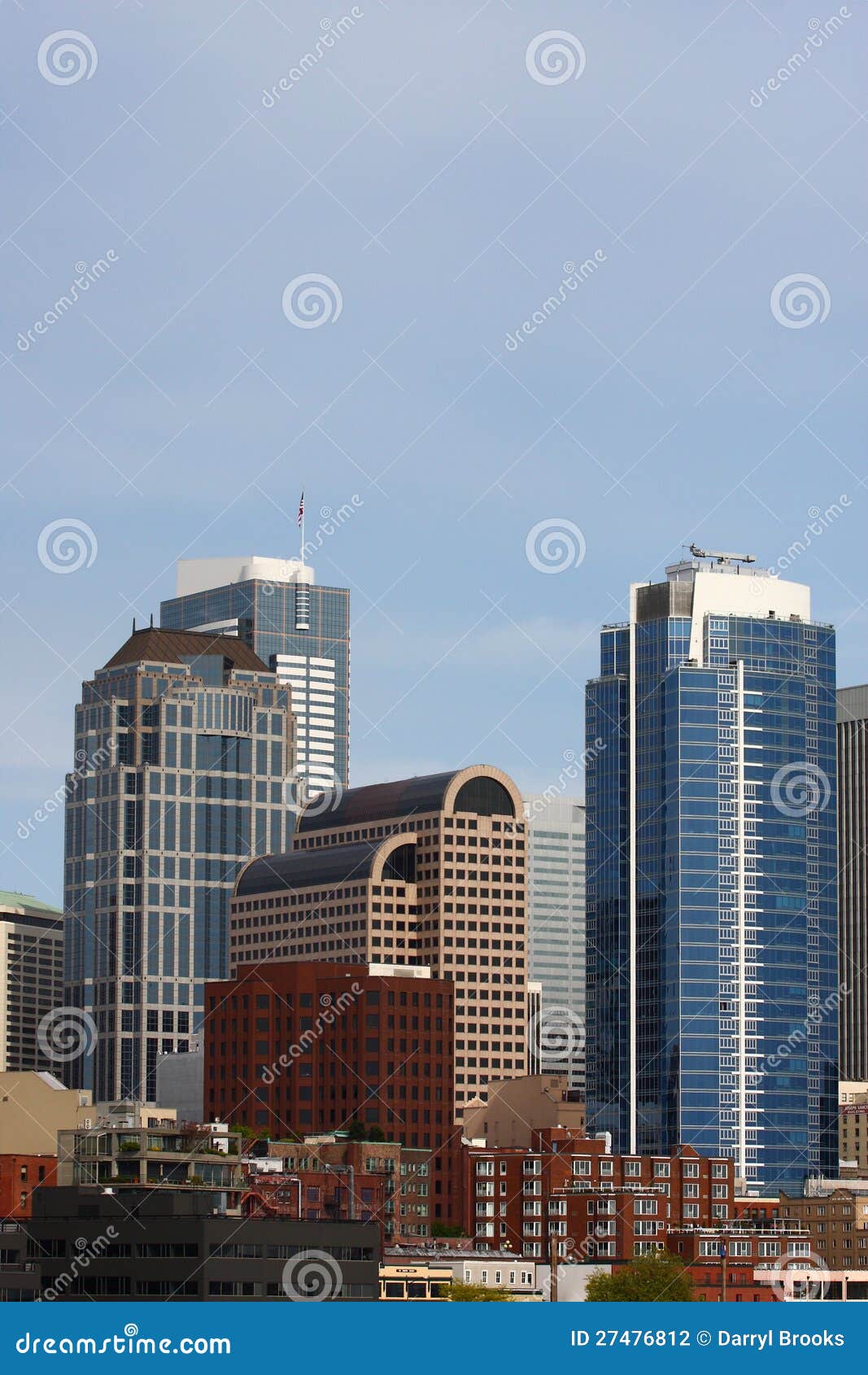 Modern Office Towers in Seattle Stock Photo - Image of buildings, glass ...