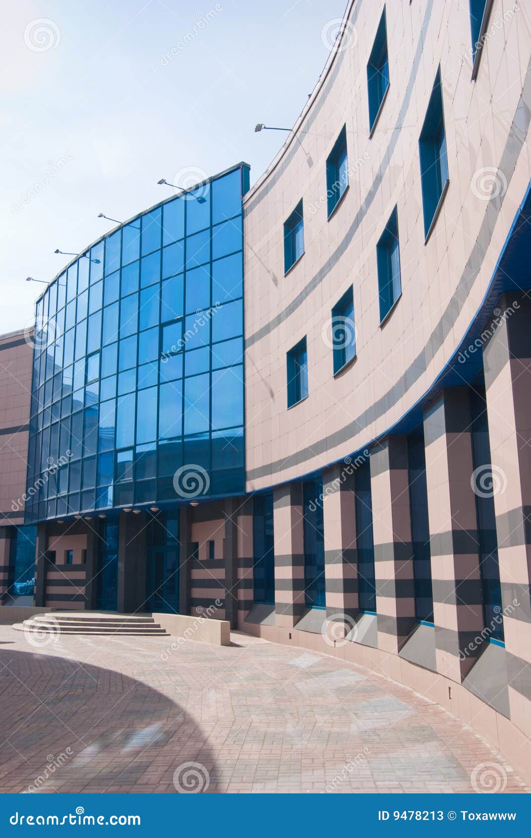 Modern Office and Trading Centre Exterior Stock Image - Image of facade ...