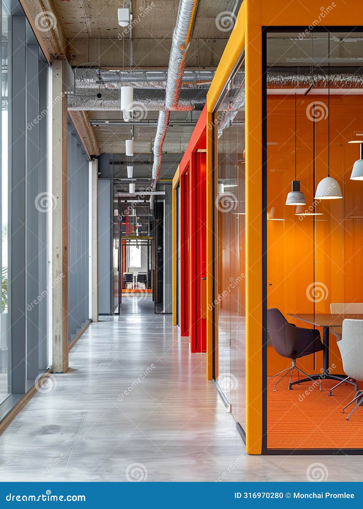 Modern Office Transformed into a Collaborative Hub, Featuring Open-plan ...