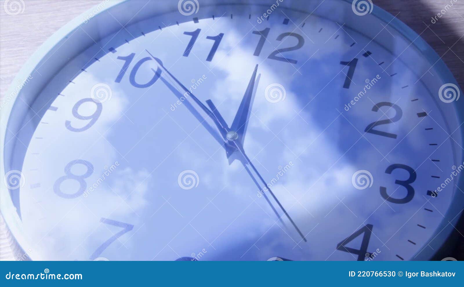 Modern Office Wall Clock. Close Up To a Wall Clock, with Running Time ...