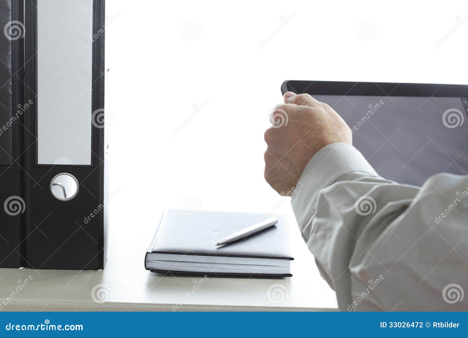 Modern office work stock photo. Image of device, blank - 33026472