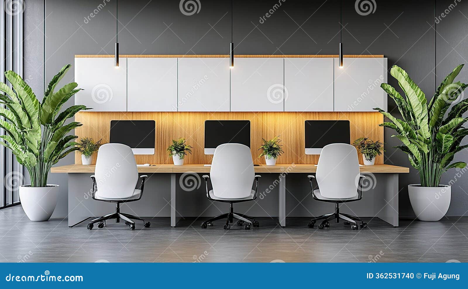 Office Workstations Divided Into Sectors With Ethernet Cables Stock ...