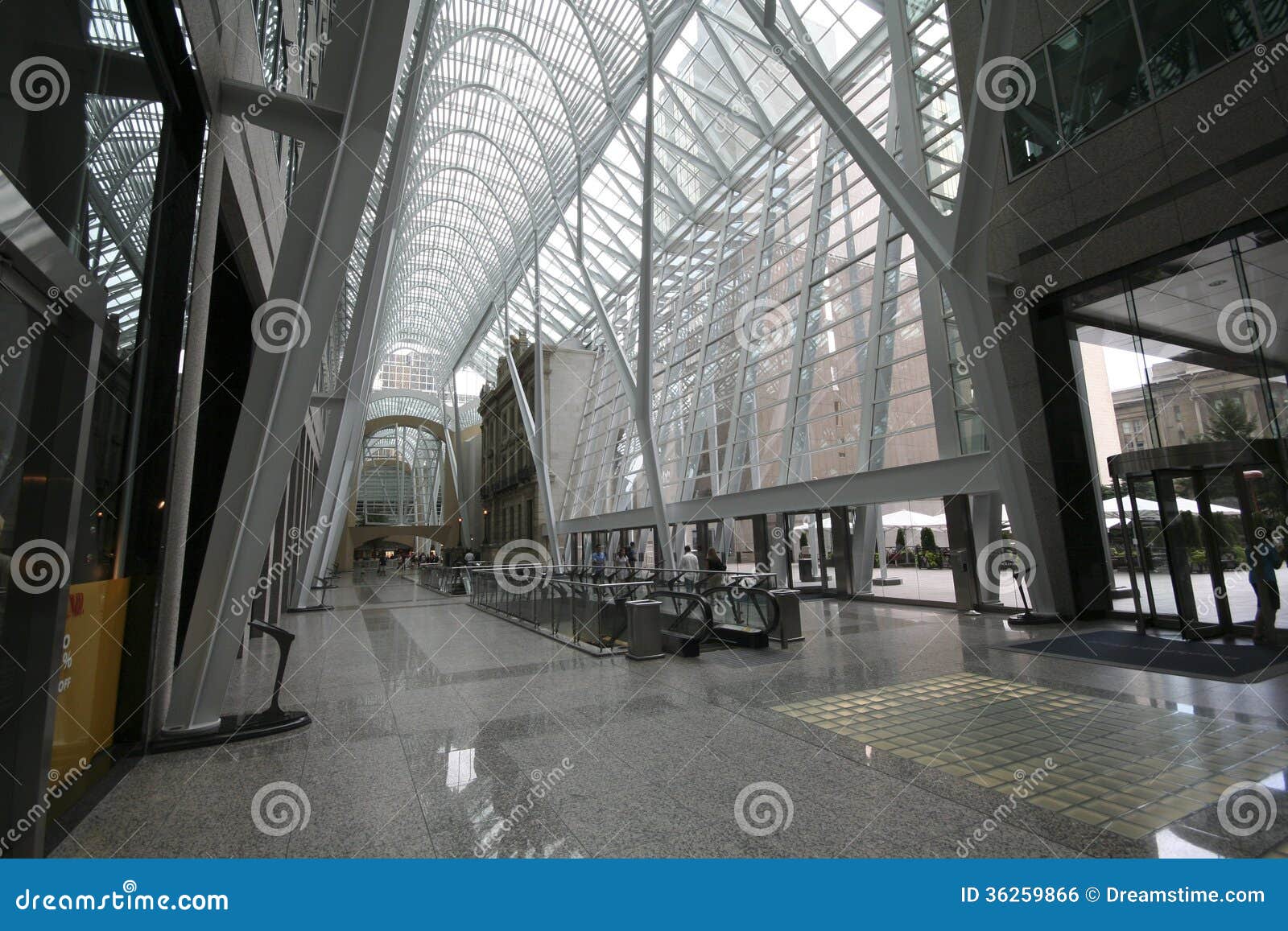 Modern Offices Building Atrium Stock Photo - Image of glass, frames ...
