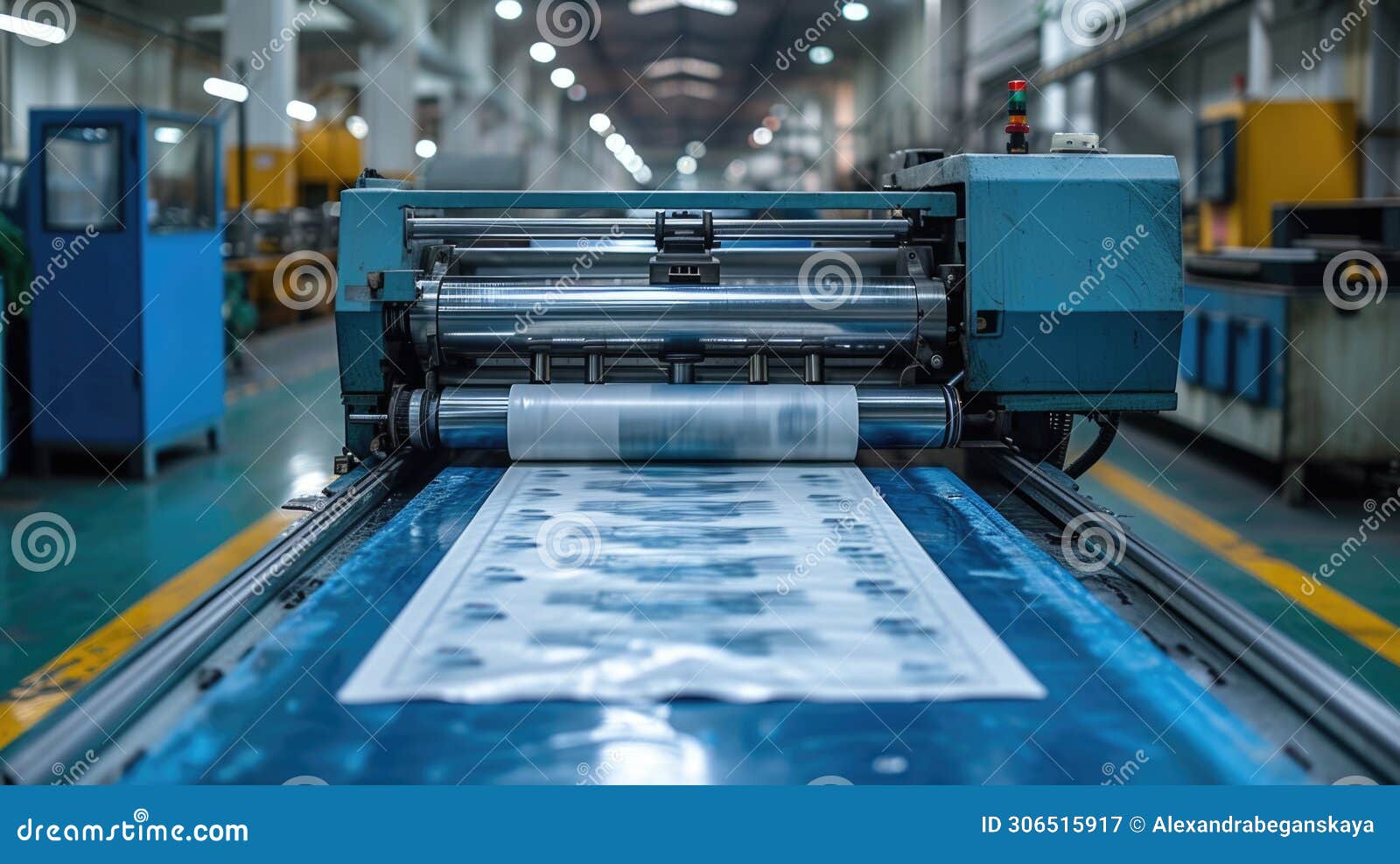 Modern Offset Printing stock illustration. Illustration of precision ...