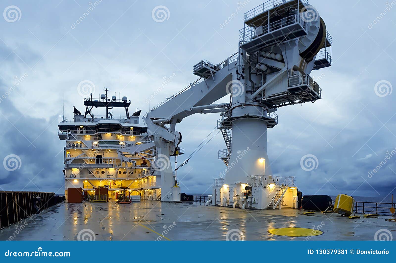 Deck of Modern Offshore Vessel - ROV / Construction Support with Stock ...