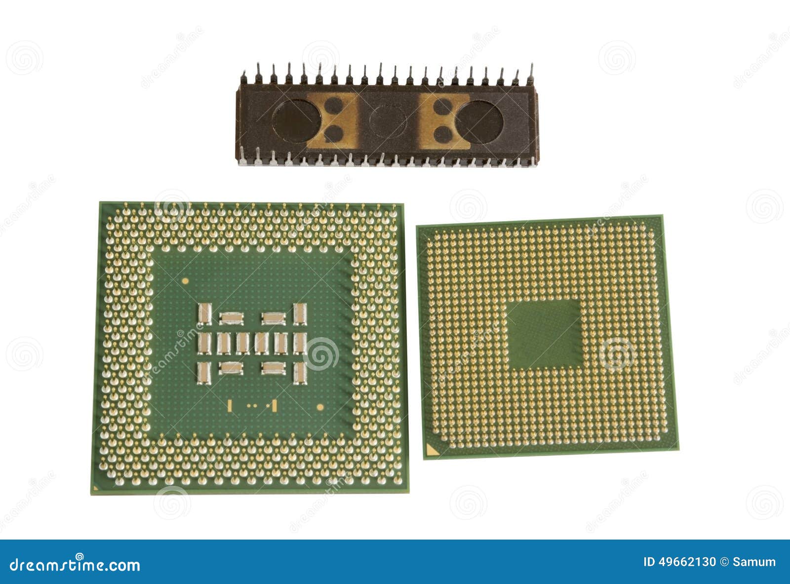 Modern and old CPU stock photo. Image of microcircuit - 49662130
