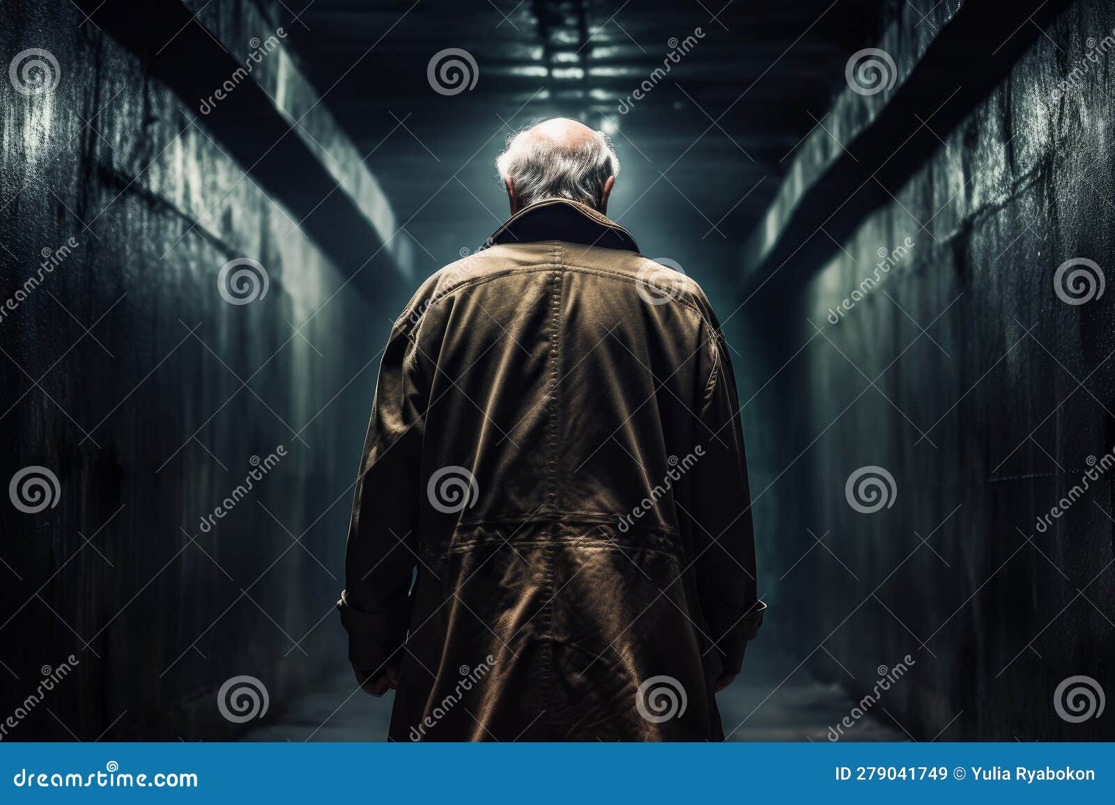 Modern Old Man Underground Bunker. Generate Ai Stock Illustration ...