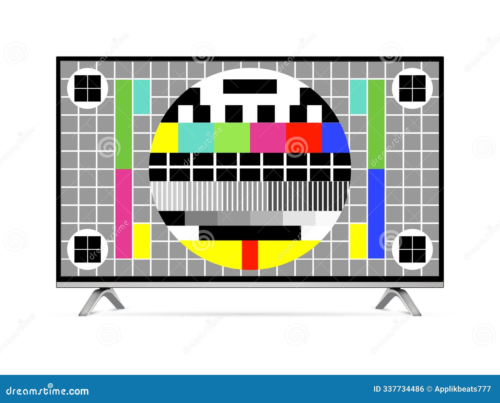 Modern Oled Tv Screen Shows Screen Color Test Pattern Stock ...
