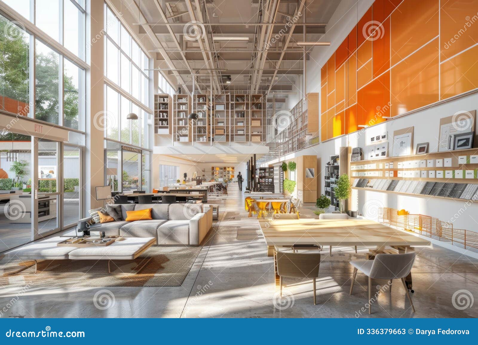 Modern Open Concept Office Space with Natural Light and Minimalist ...