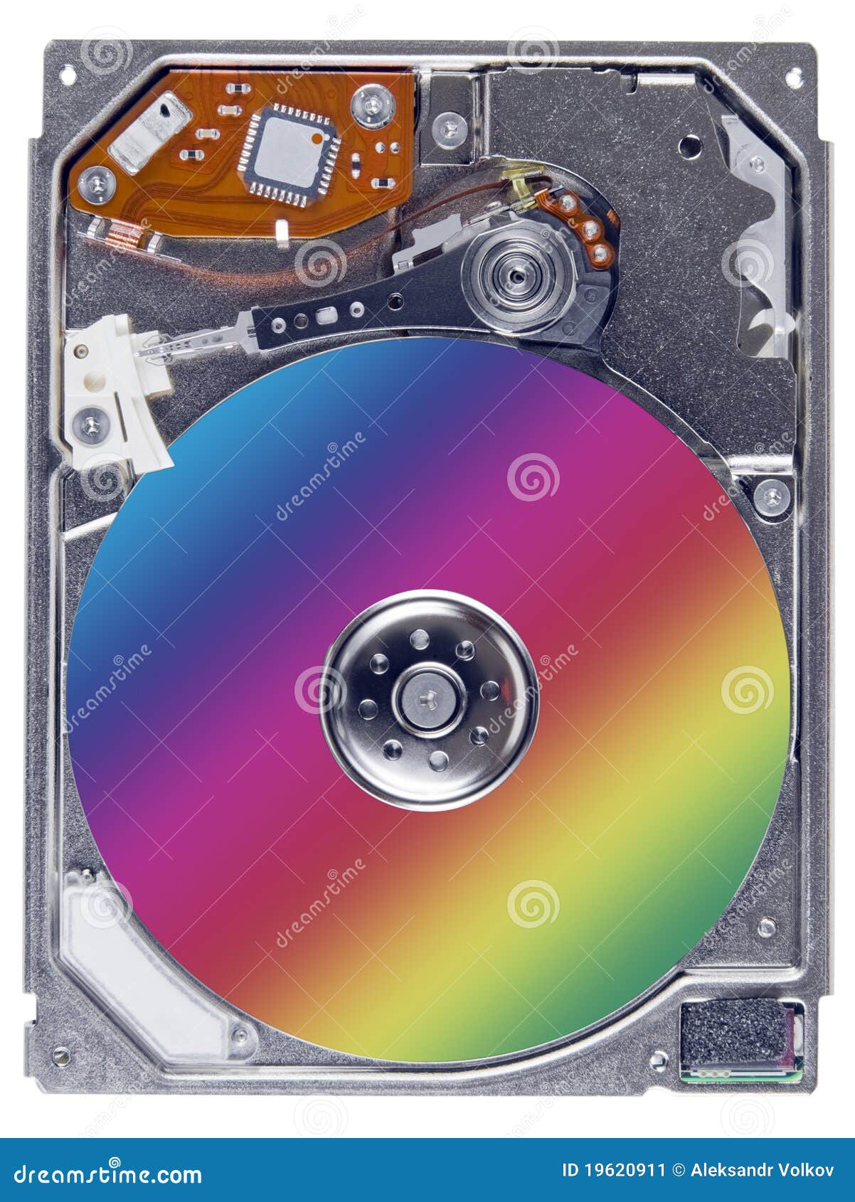 Modern Open Hard Disks Macro Stock Image - Image of drive, equipment ...
