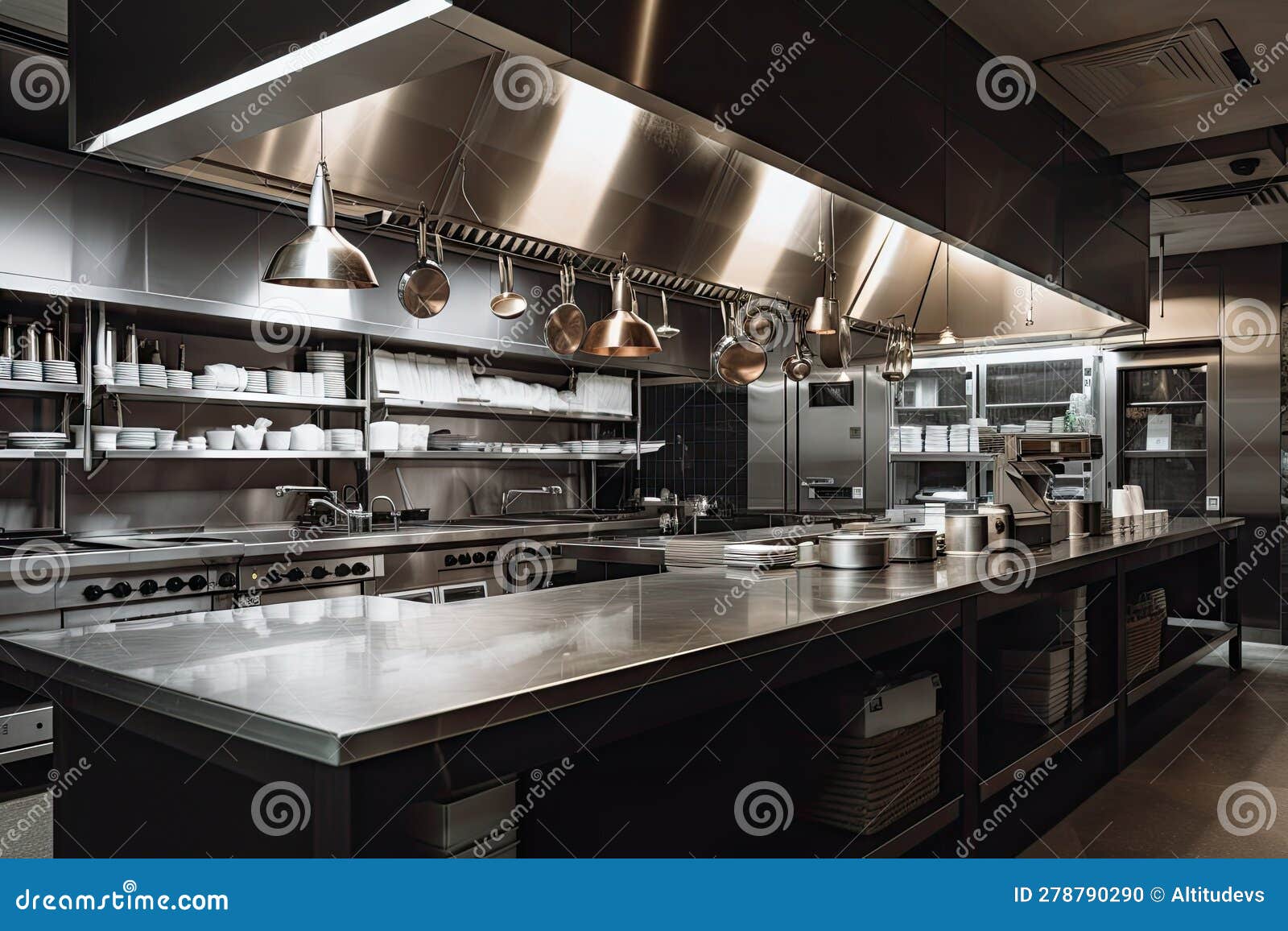 Modern, Open Kitchen with Sleek and Minimalist Design for a High-end ...