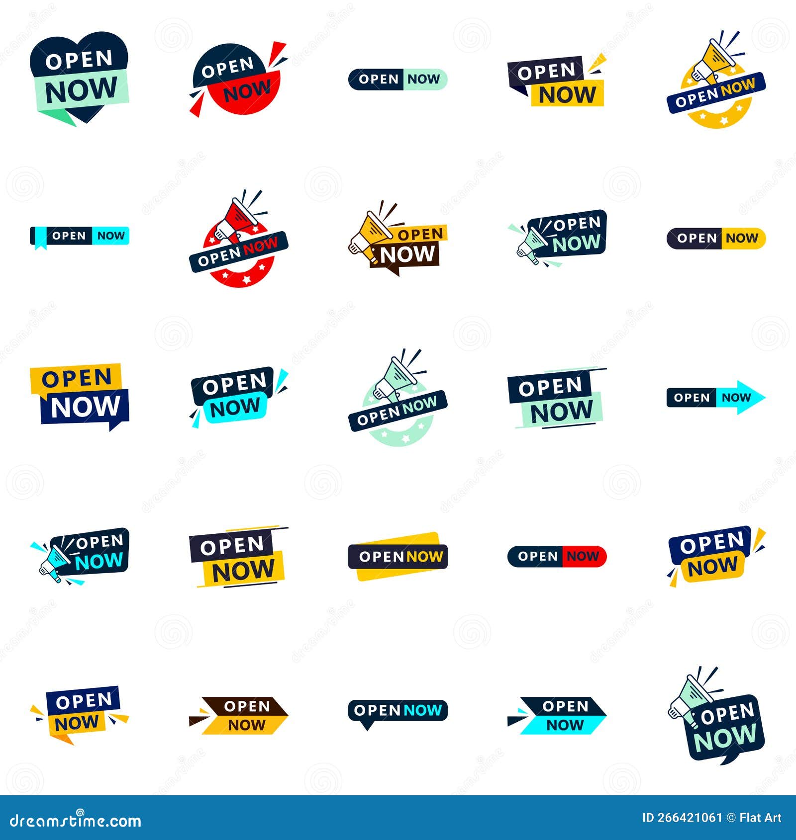 25 Modern Open Now Banners for Your Business Stock Vector ...