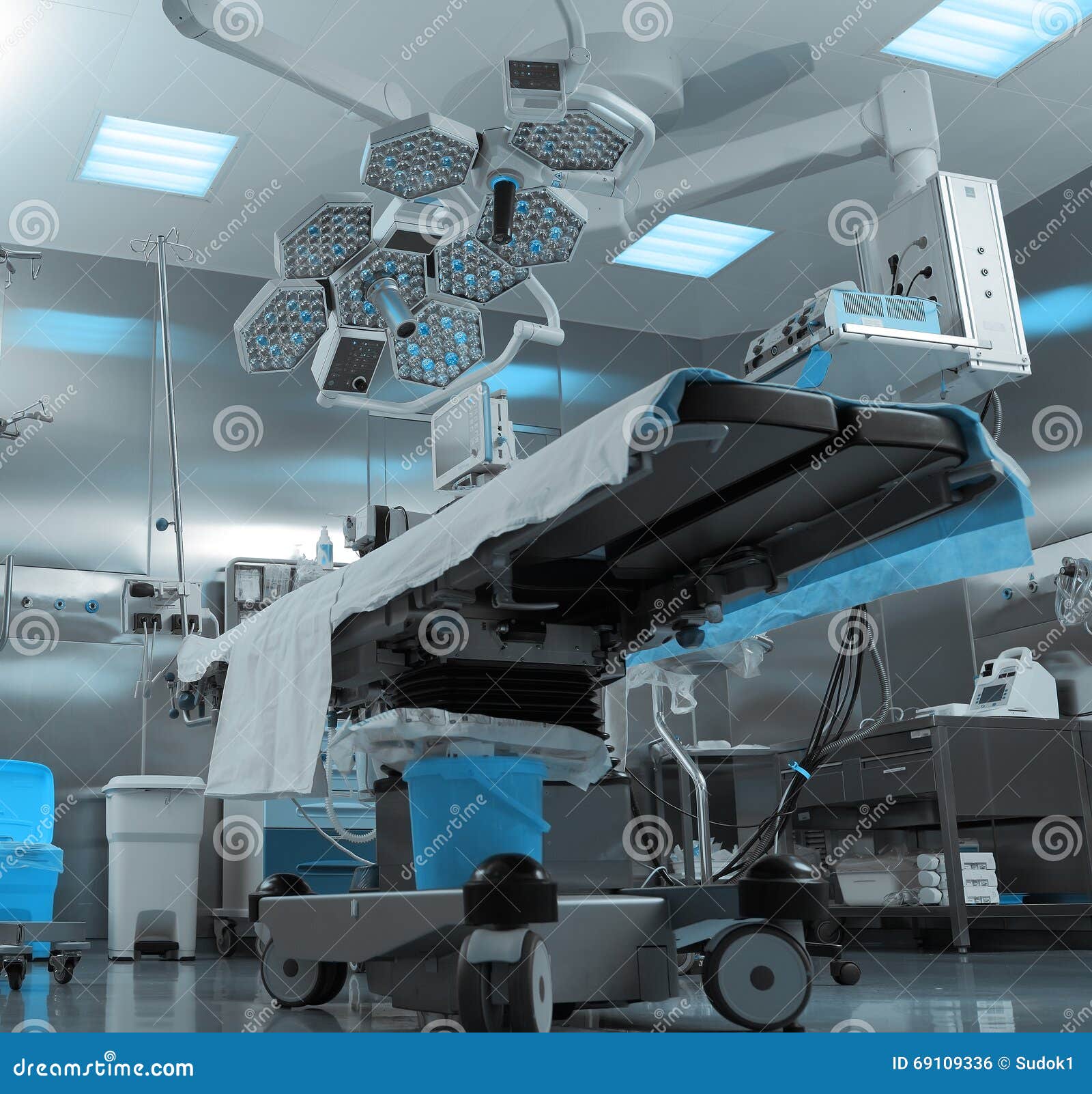 Modern operating room stock photo. Image of healthcare - 69109336