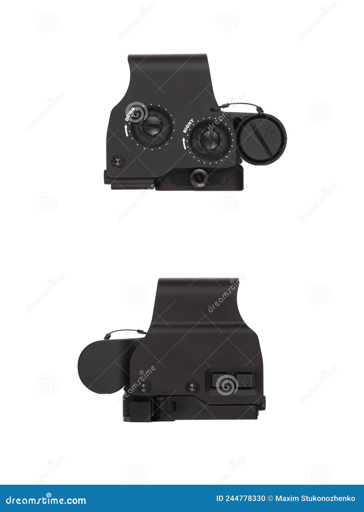 Modern Optical Collimator Sight. Red Dot Aiming Device for Shooting at ...