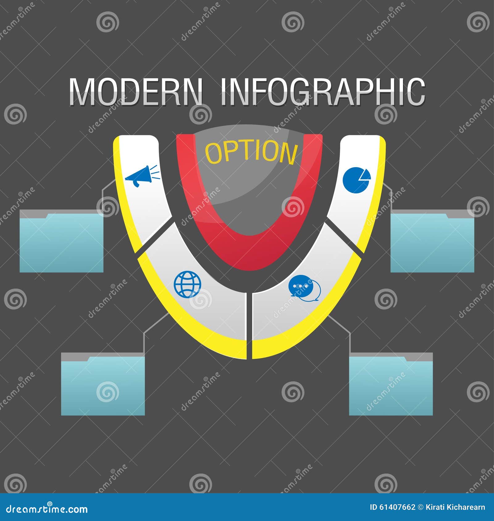 Modern Option Info Graphic Template Vector Stock Illustration ...