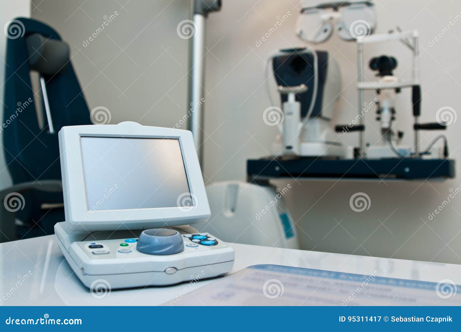 Modern optometrist dopter stock image. Image of oculist - 95311417