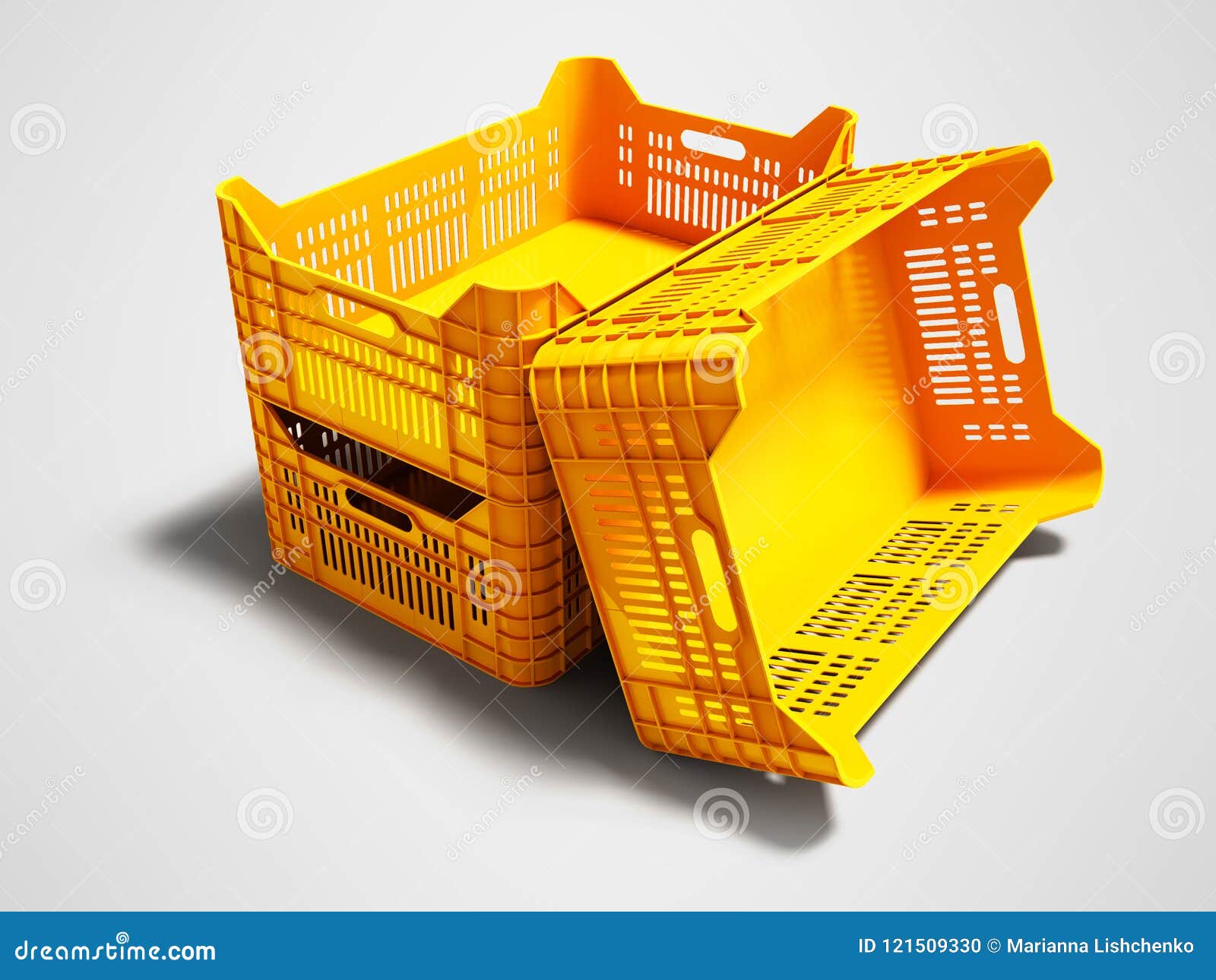 Modern Orange Boxes Empty for Storing Fruit for Sale 3d Render O Stock ...