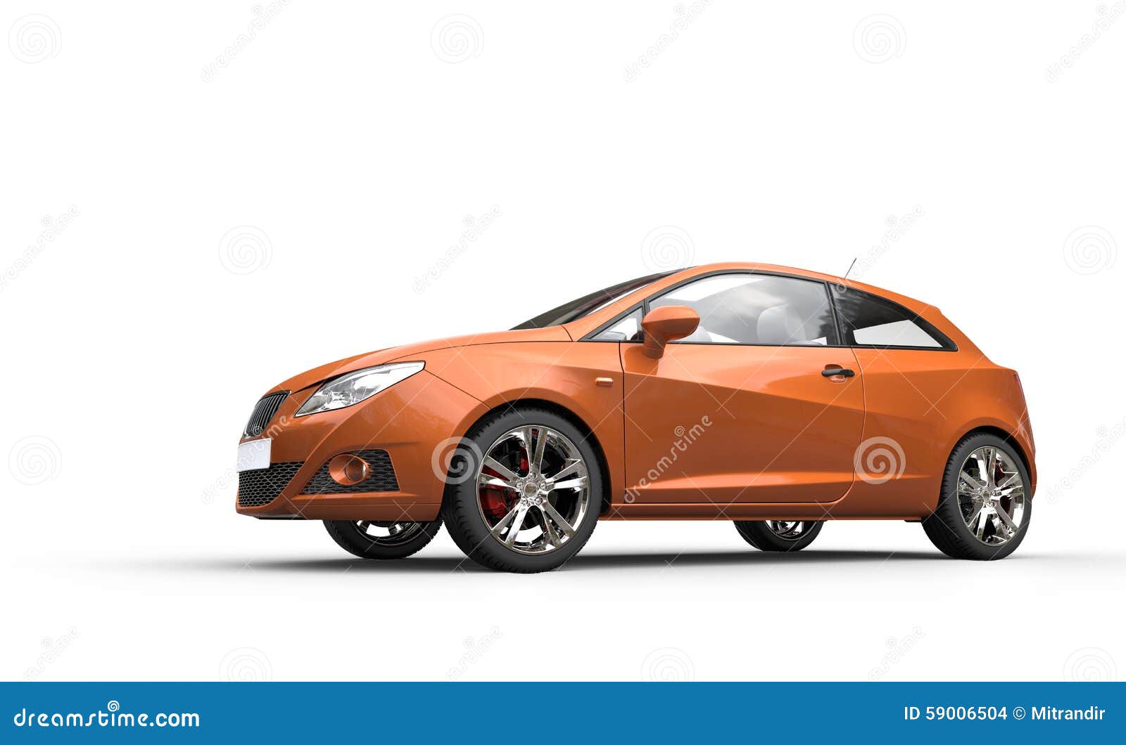 Modern Orange Car stock photo. Image of efficiency, family - 59006504