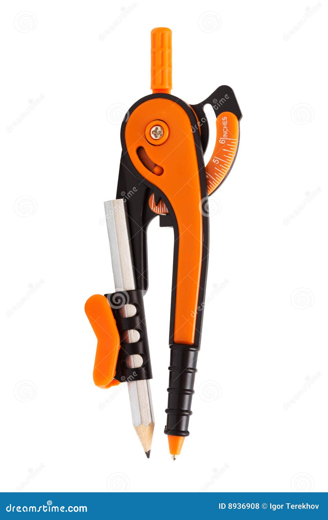 Modern orange compasses stock photo. Image of black, circle - 8936908